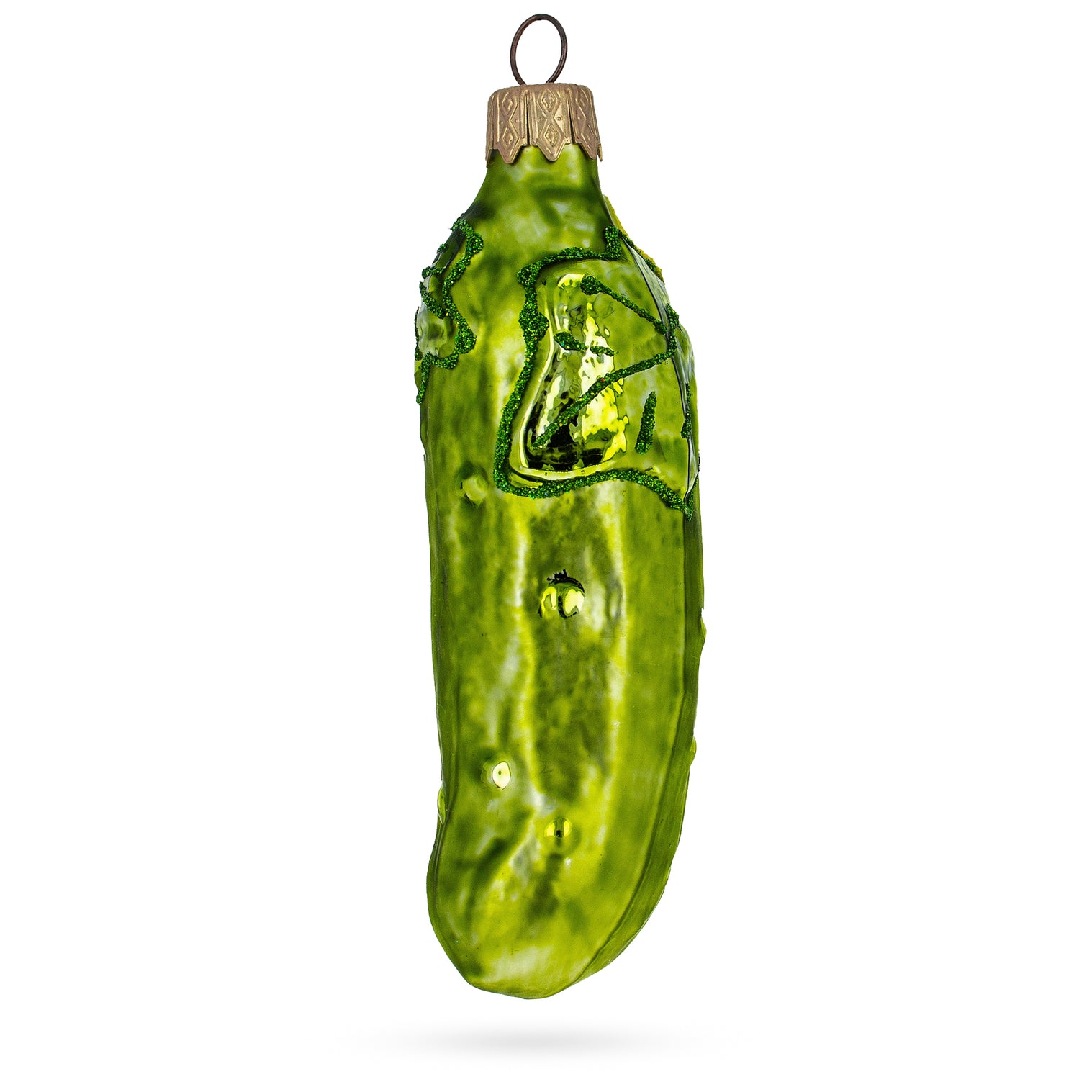 Buy Cucumber with Vine Glass Christmas Ornament – BestPysanky