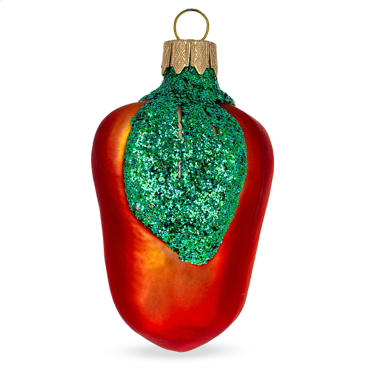 Glittered Red Pepper Glass Christmas Ornament – BestPysanky