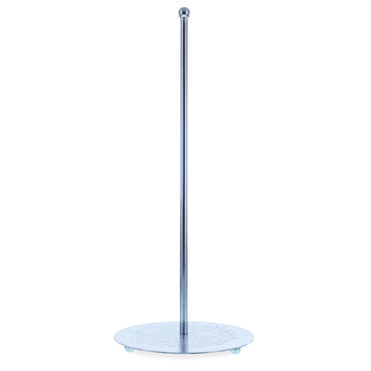 Buy Ornate Silver Metal Rod Tree Topper Stand Display Stand 10 Inches ...