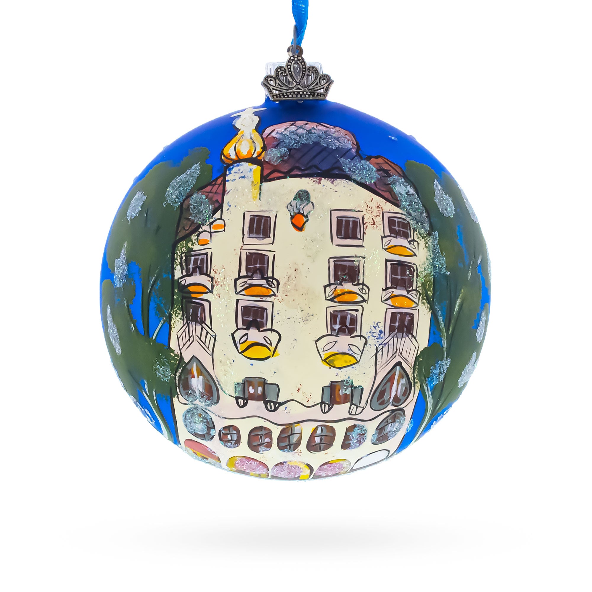 Buy Casa Batllo, Barcelona, Spain Glass Ball Christmas Ornament 4 ...