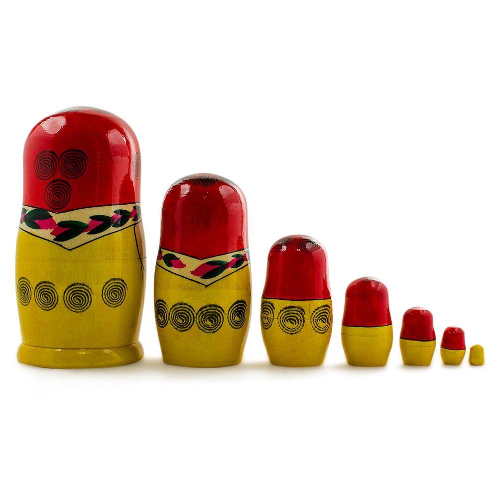 Buy Set of 7 Wooden Dolls Nesting Dolls 7 Inches – BestPysanky