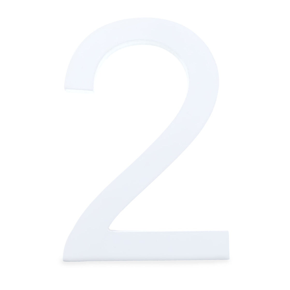 Buy Arial Font White Painted MDF Wood Number 2 (Two) 6 Inches – BestPysanky